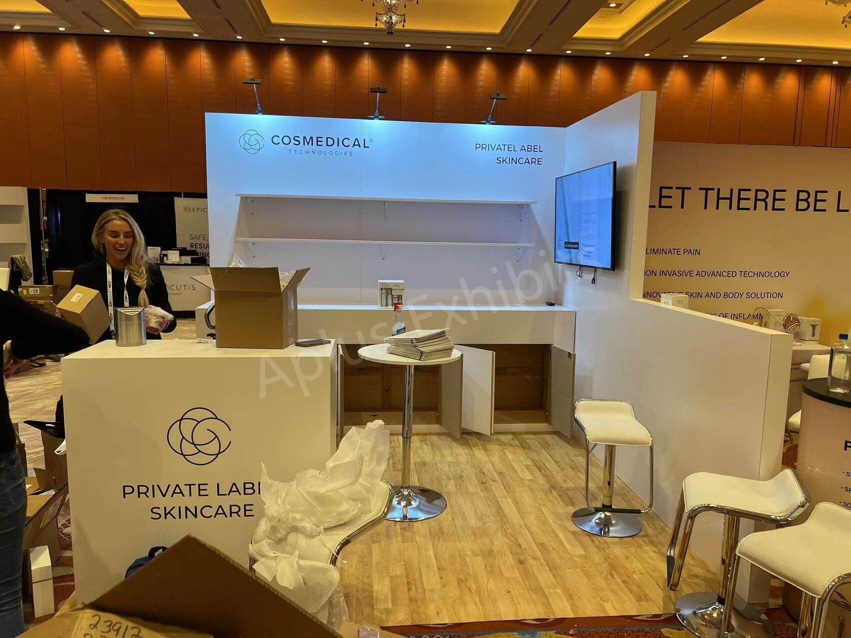 CosMedical 10'x10' AmSpa show2022 Booth - Aplus Exhibits