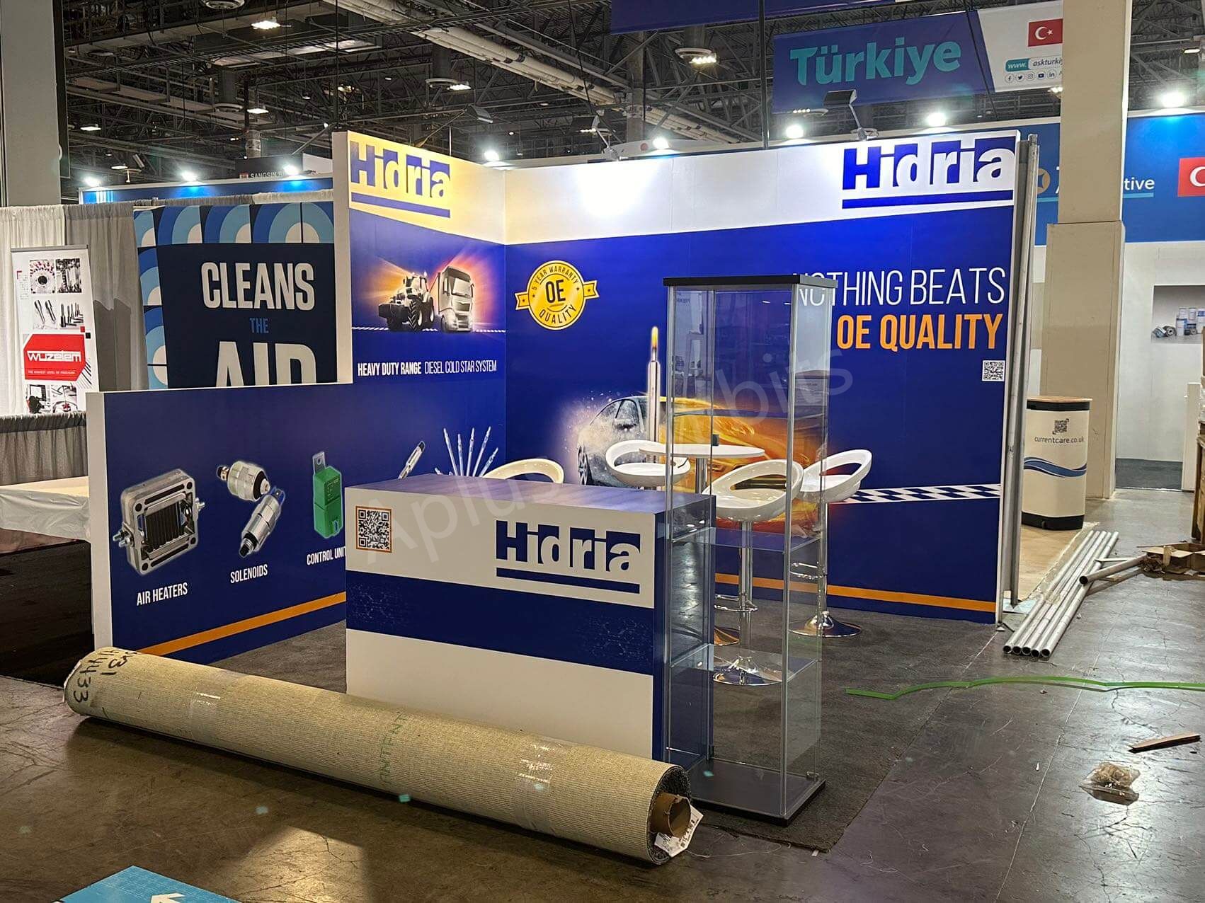 Hidria 10'x10' AAPEX2023 Show Booth - Aplus Exhibits