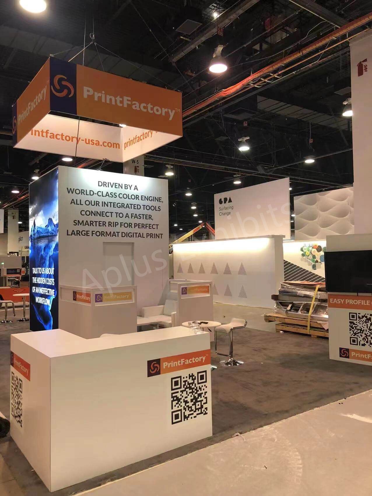 PrintFactory 20'x40' Printing United2022 Booth - Aplus Exhibits