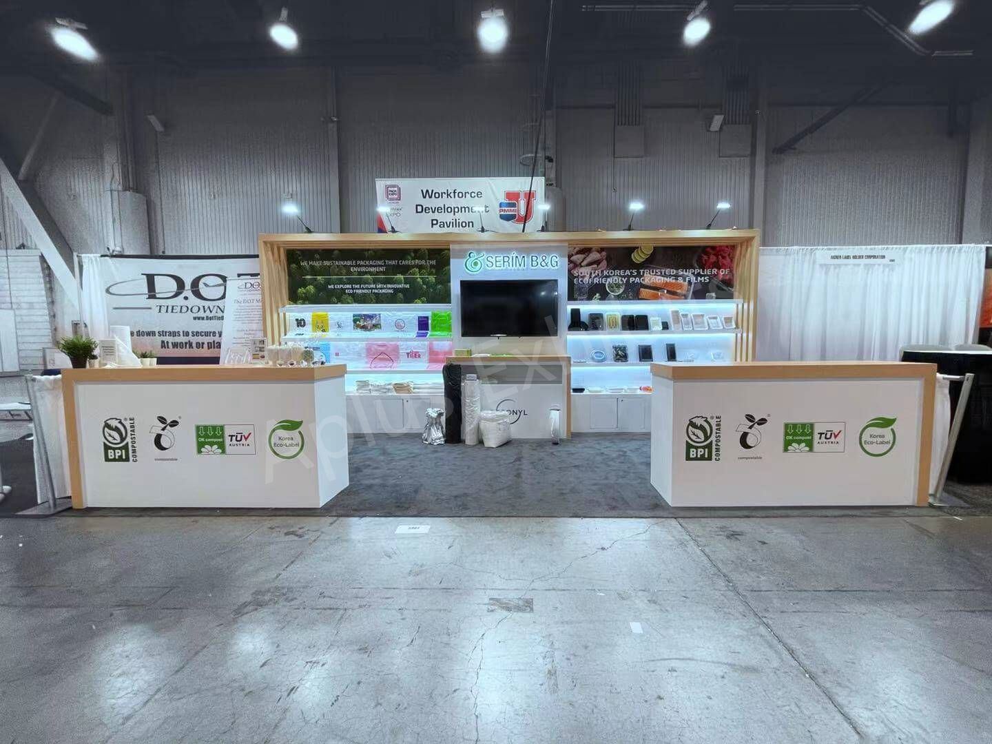 SERIM B&G 10'x20' PACK EXPO2023 Booth - Aplus Exhibits