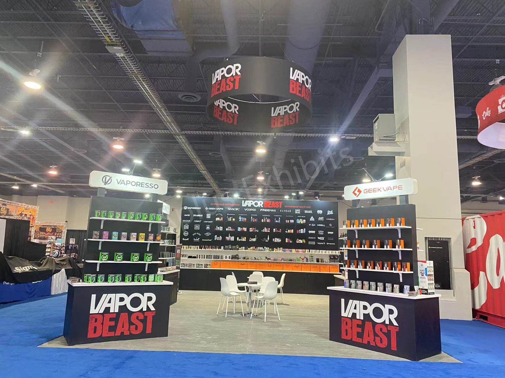 VAPOR BEAST 20'x30' TPE2022 Booth - Aplus Exhibits