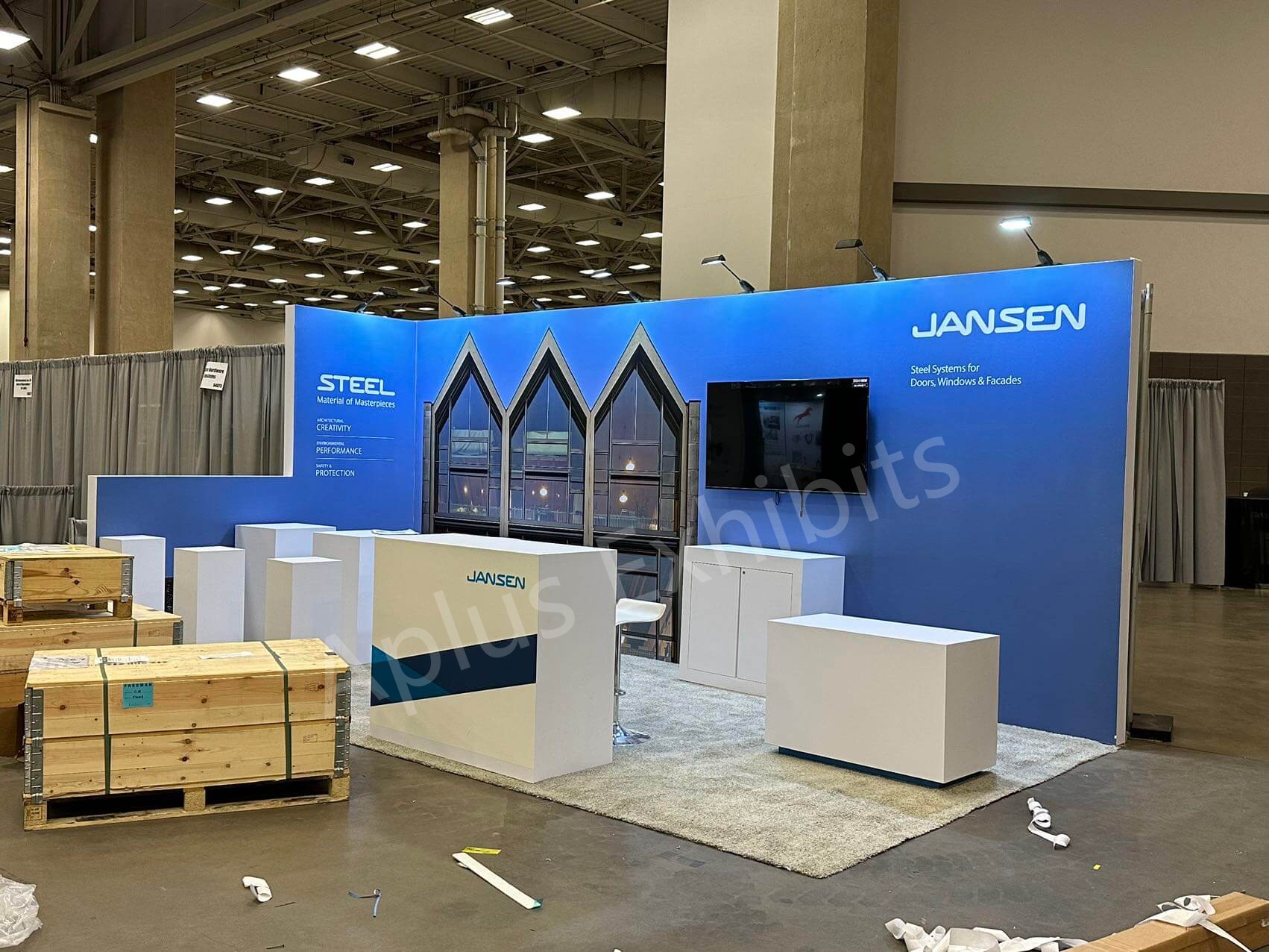 Jansen 10'x20' GLASSBUILD 2024 Booth - Aplus Exhibits