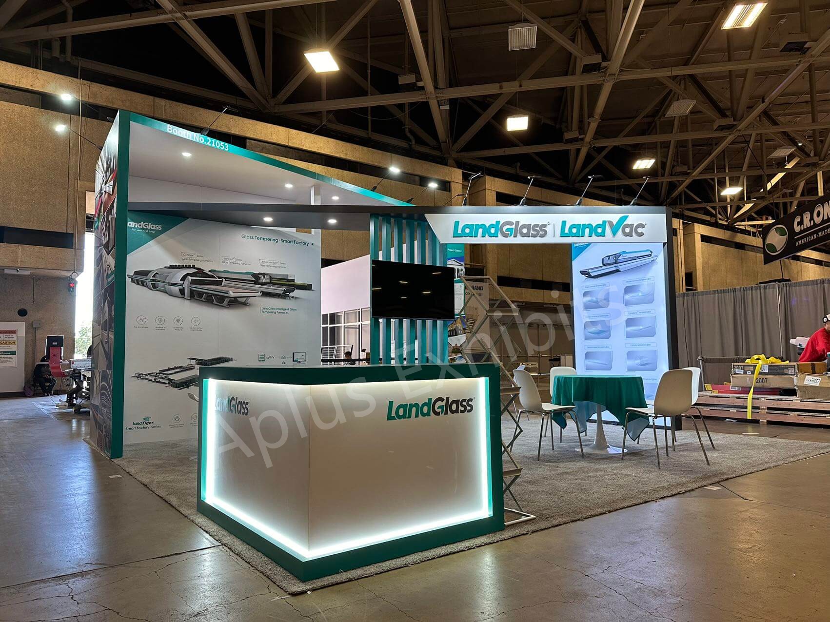 LandGlass 20'x20' GLASSBUILD 2024 Booth - Aplus Exhibits